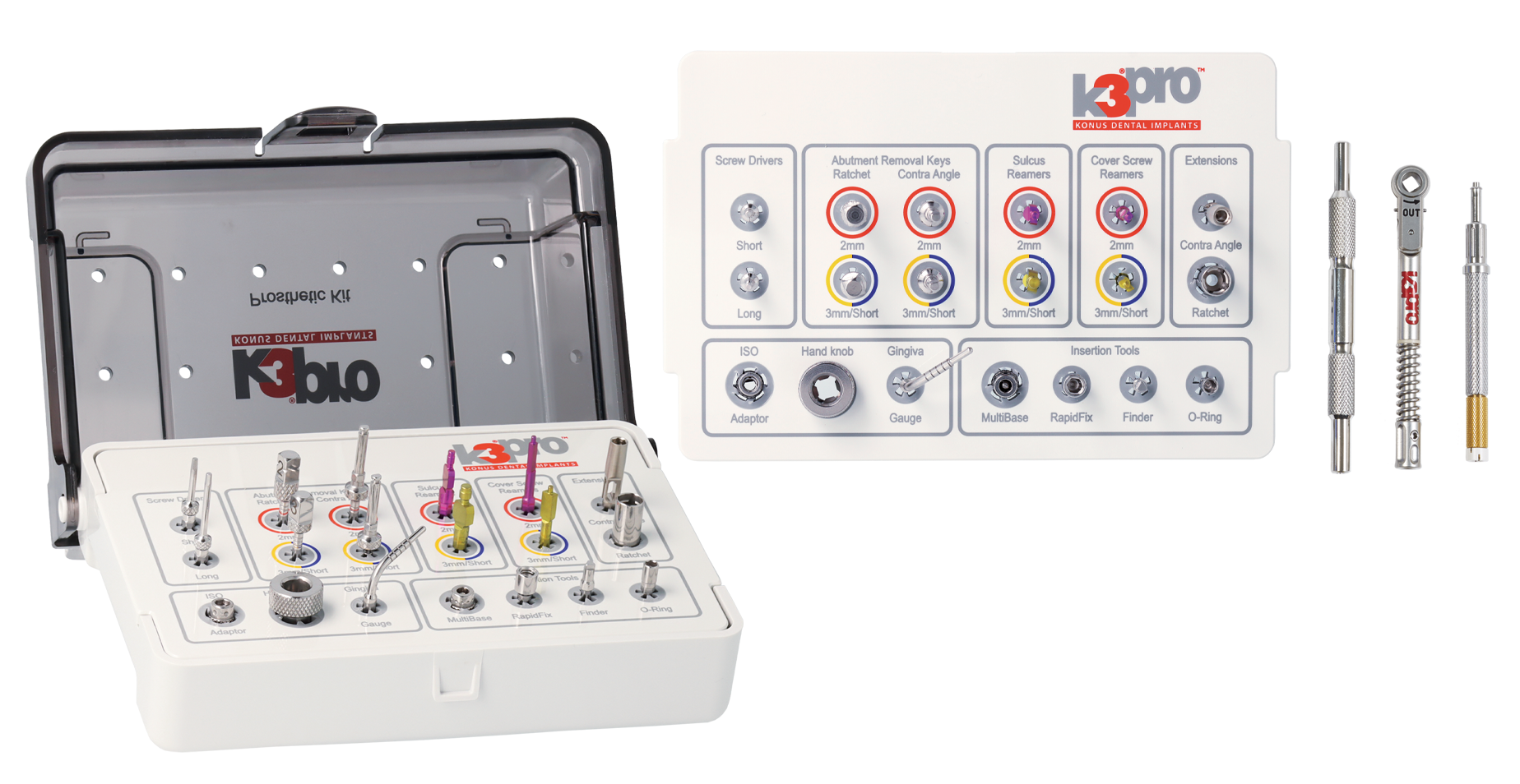K3 Pro Lab Prosthetic Instrumentation Trays|Argon K3Pro Conical Implants